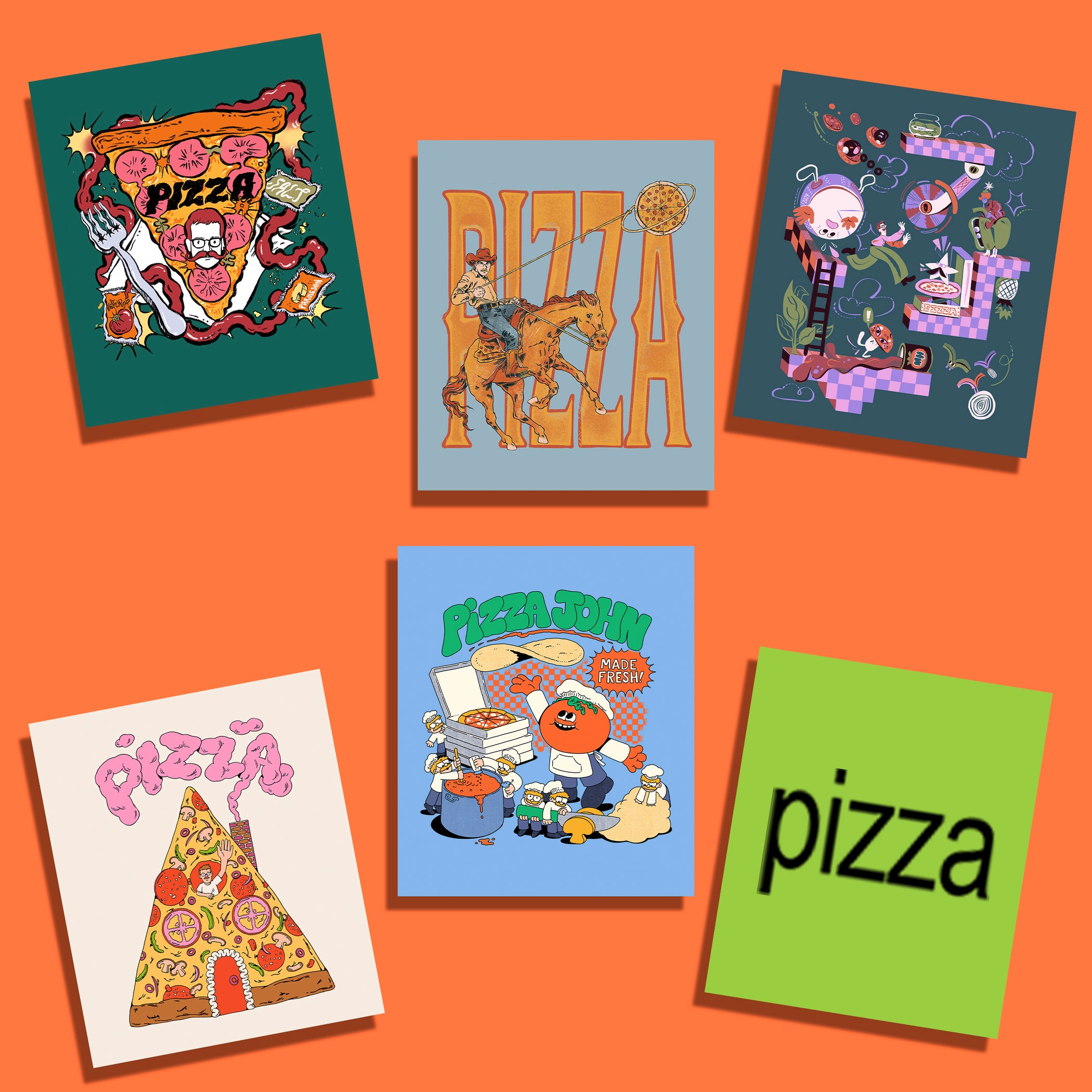 Pizza John Sticker Packs – DFTBA